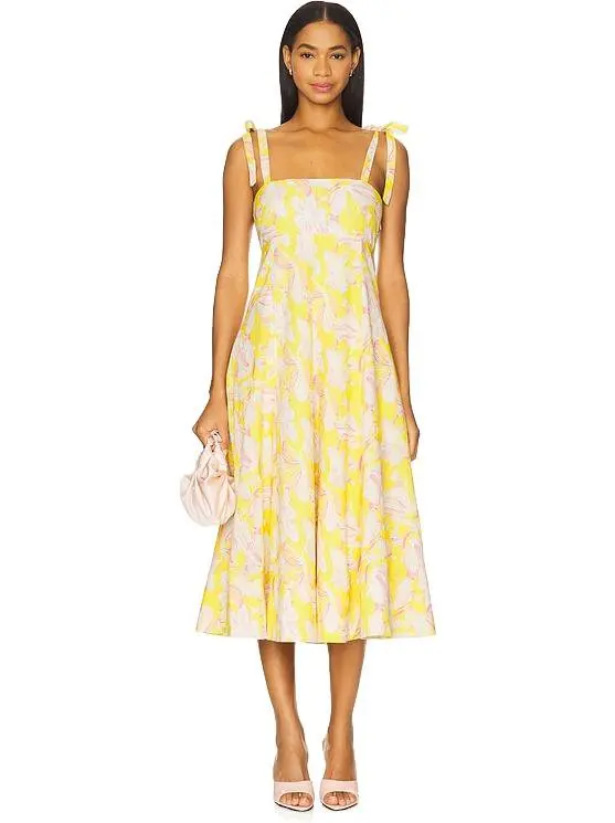 Astr The Label Shiann Dress - Yellow Multi Floral