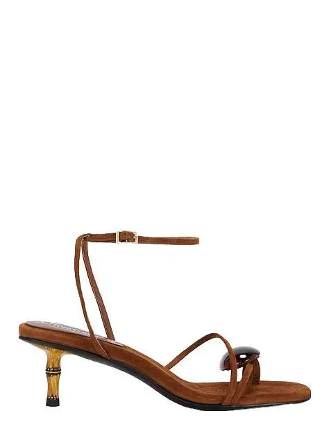 Jeffrey Campbell Carnelian Sandal - Light Brown Suede Combo