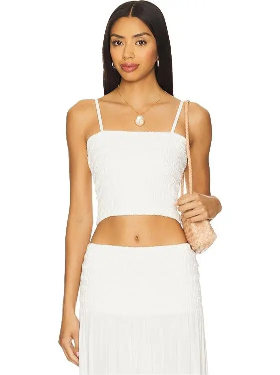 BOBI Smocked Tube Top - White