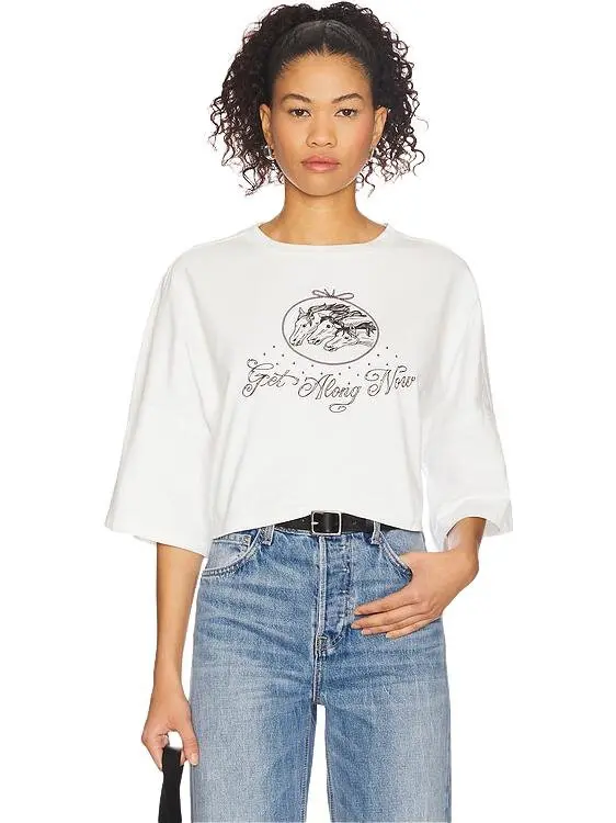 UNDERSTATED LEATHER X Get Along Crop Top - White