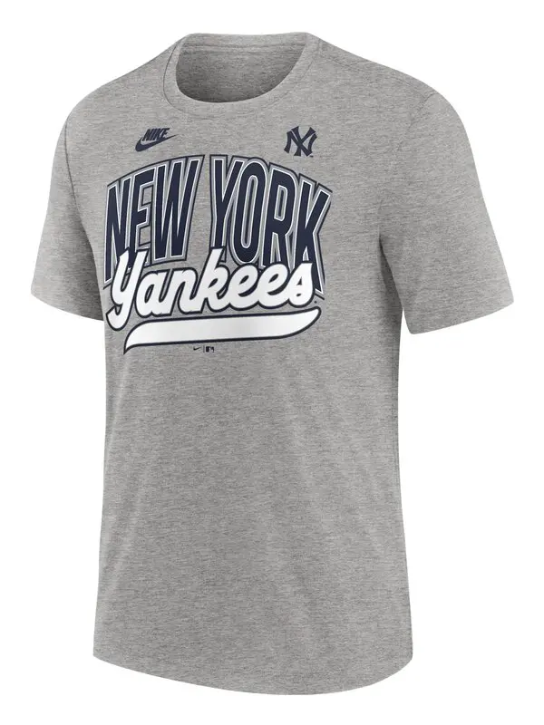 Nike New York Yankees Cooperstown Retro Mlb T-shirt - Grey