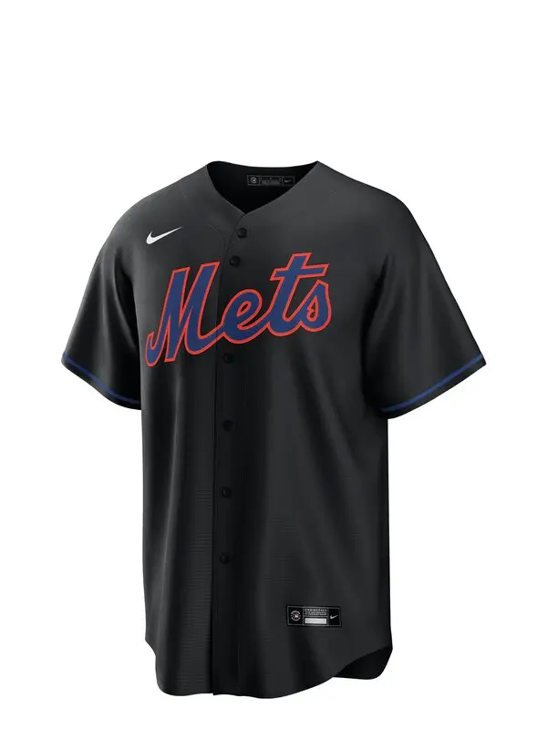 Nike Starling Marte New York Mets Mlb Replica Jersey - Black