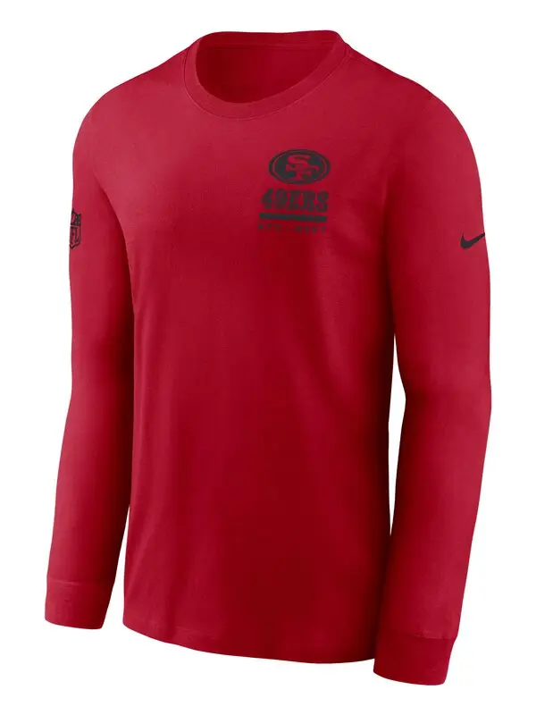 Nike San Francisco 49ers Sideline Team Issue Dri-fit Nfl Long-sleeve T-shirt - Red