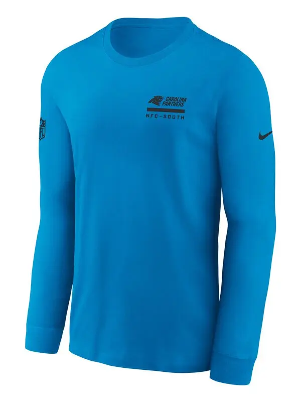 Nike Carolina Panthers Sideline Team Issue Dri-fit Nfl Long-sleeve T-shirt - Blue