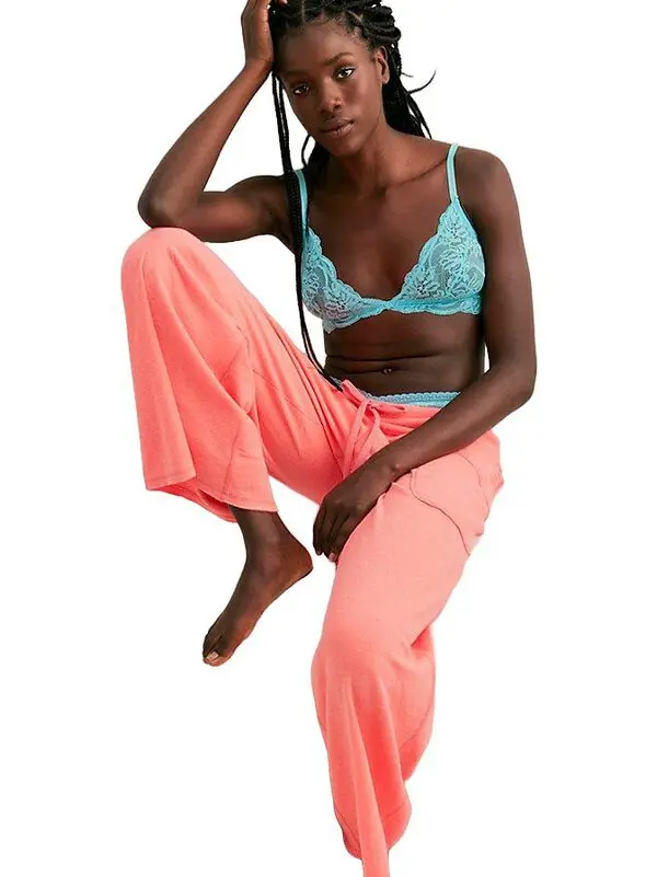 Free People Staycation Lounge Pants - Neon Pink