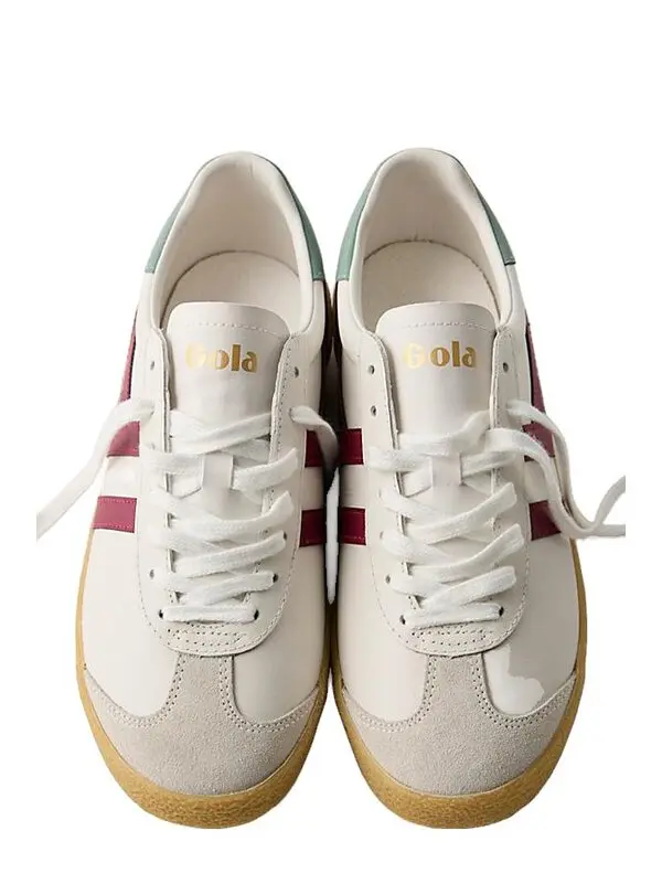 Gola Medallist Leather Sneakers - White/cerise/green Mint