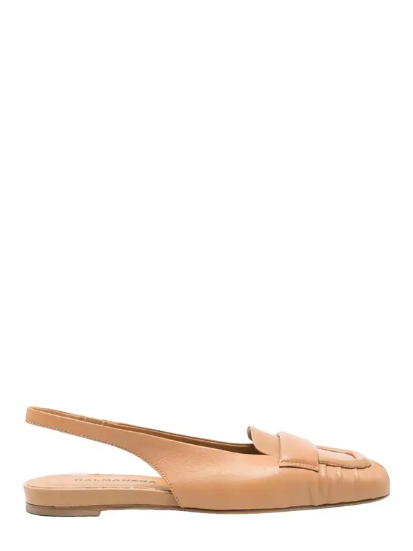 HALMANERA Slingback Flat Pumps - Brown