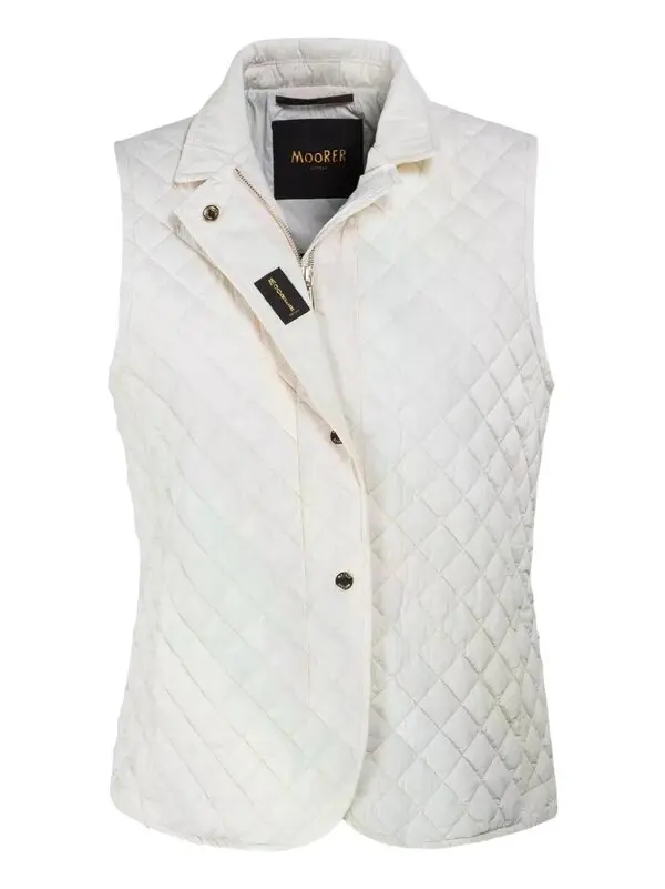 MOORER Quilted Waistcoat - Neutrals