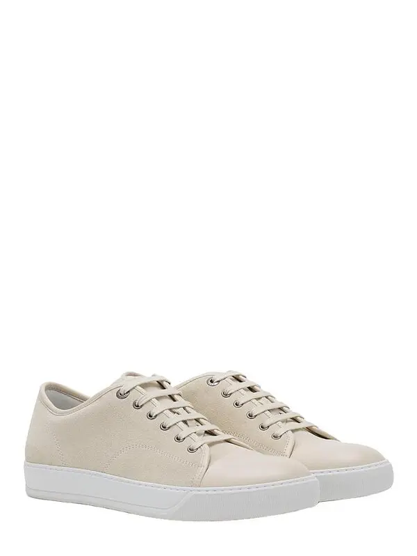 LANVIN Dbb1 Leather And Suede Sneakers - Vanilla