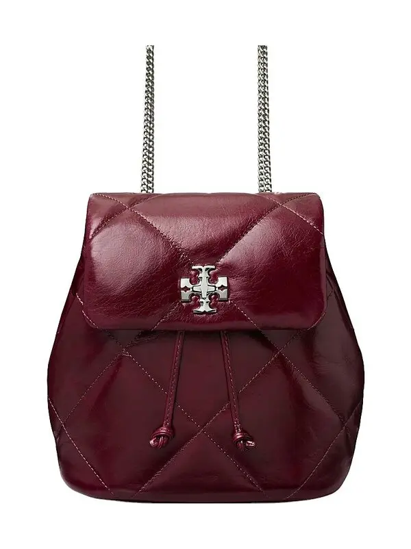 Tory Burch Mini Kira Diamond Quilt Backpack - Dark Carmine