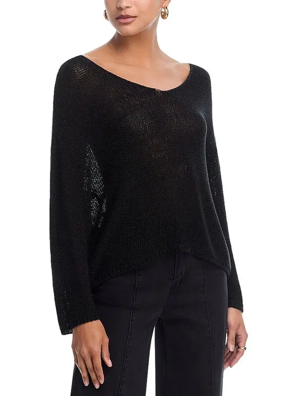 L'Agence Ethan V-neck Sweater - Black