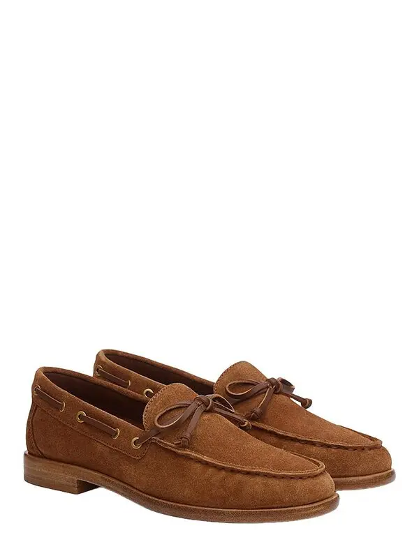 Rag & Bone Carter Boat Loafer - Umber Suede