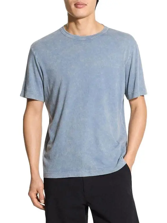 Theory Washed Pima Cotton T-shirt - Rainstorm