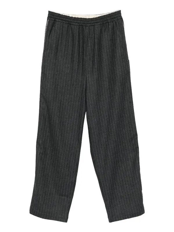 Isabel Benenato Pinstriped Trousers - Grey
