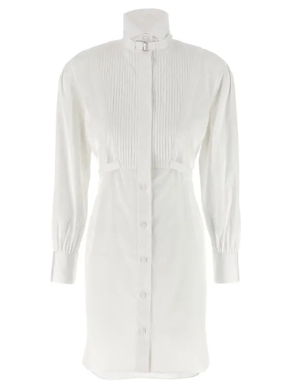 Alexander McQueen Tuxedo Chemisier Dress - White