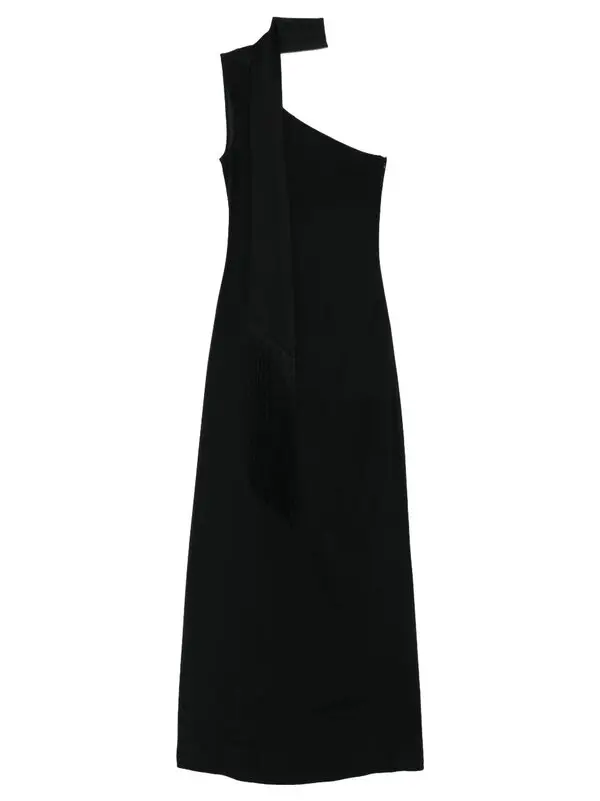 TALLER MARMO Caroline Long One-shoulder Dress - Black