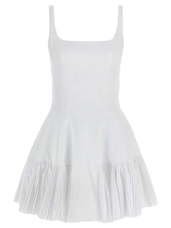 GIOVANNI BEDIN Pleated Mini Dress - White