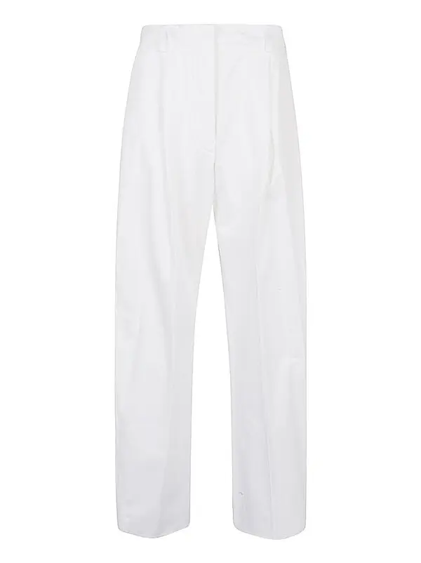 THE LATEST Billie Cotton Trousers - White