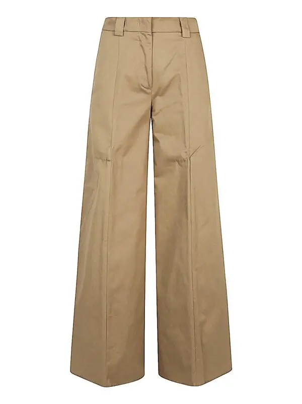 THE LATEST Alma Cotton Trousers - Green