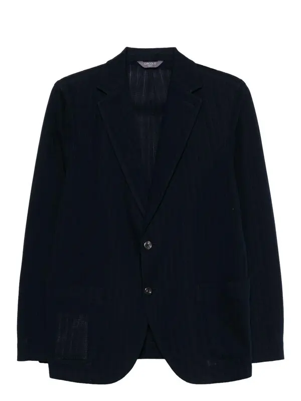 CIRCOLO 1901 Cotton Single Breasted Jacket - Blue