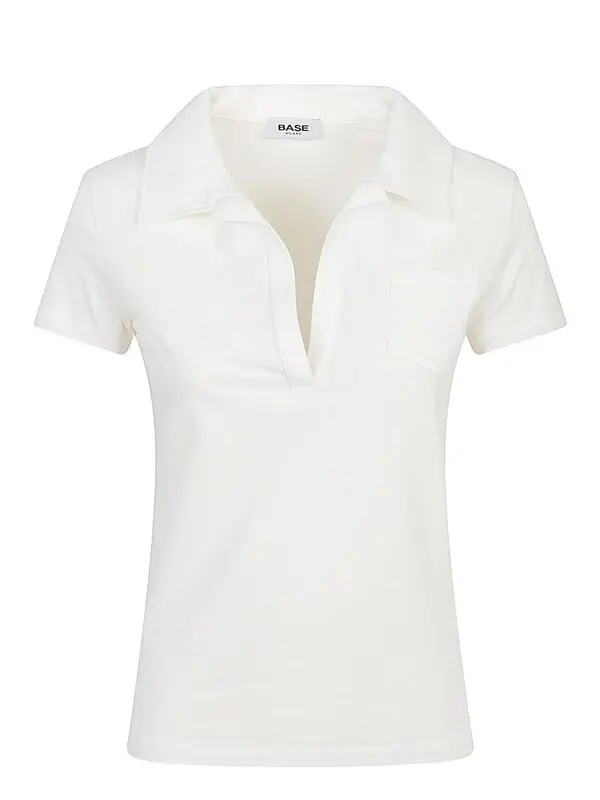 BASE Cotton Polo Shirt - White