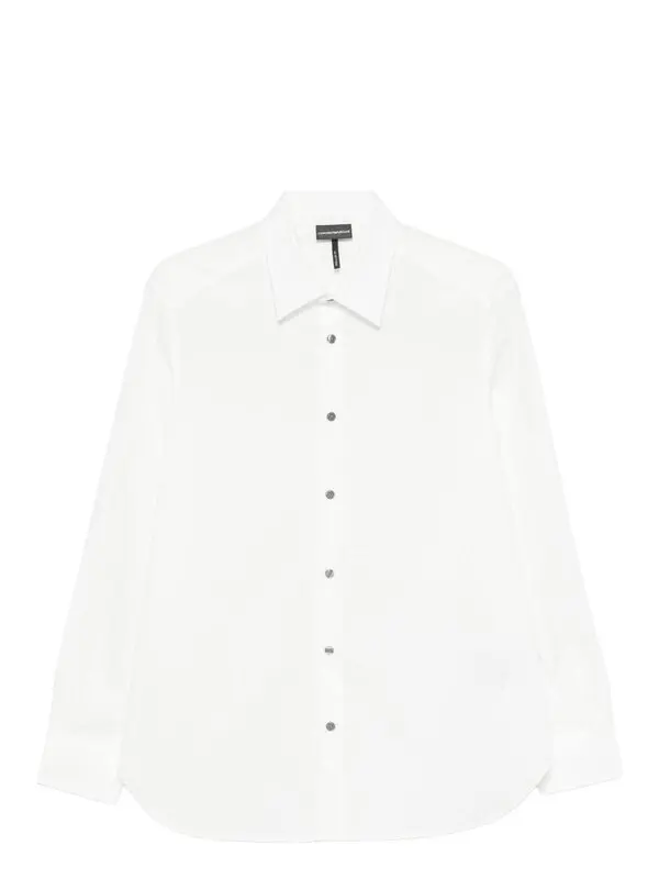 Emporio Armani Allover Logo Cotton Shirt - White