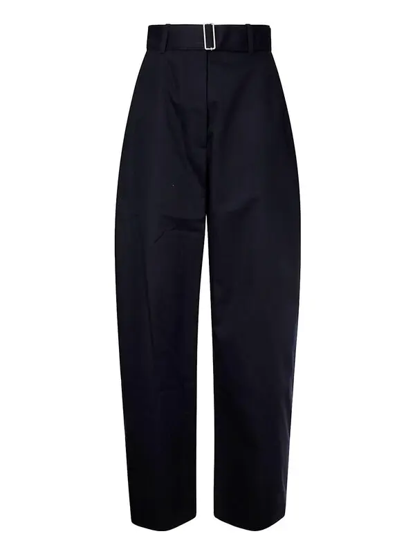 Studio Nicholson Round Leg Cotton Trousers - Blue