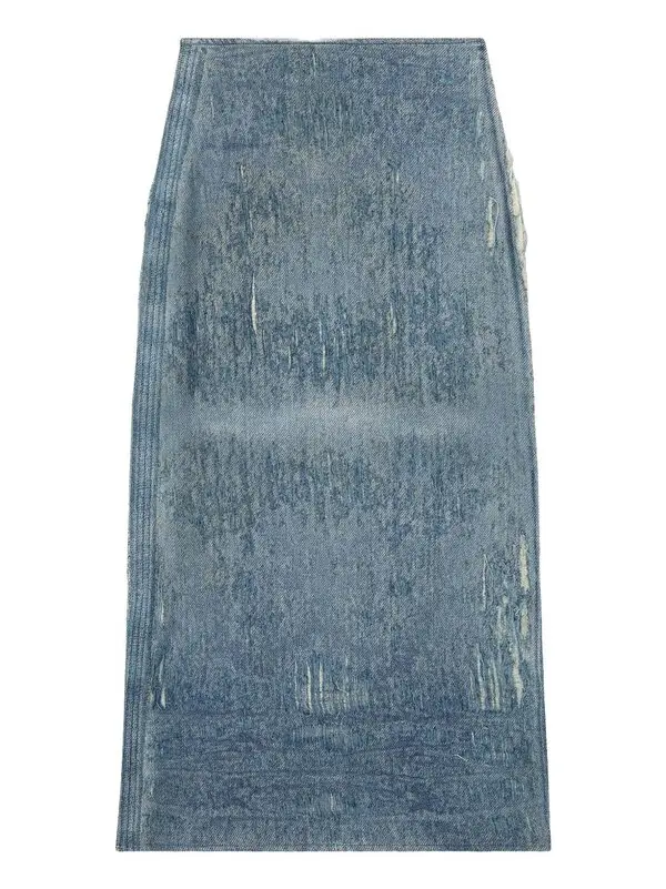 DIESEL® Denim Midi Skirt - Clear Blue