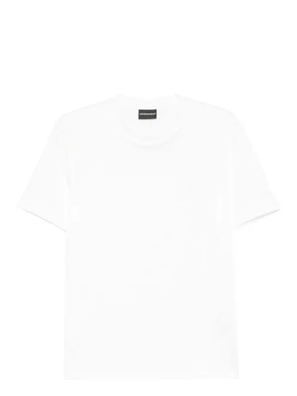 Emporio Armani Logo Cotton T Shirt - White