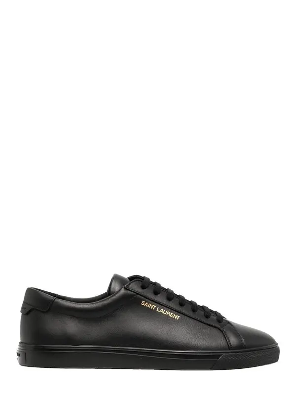 Saint Laurent Andy Leather Sneakers - Black