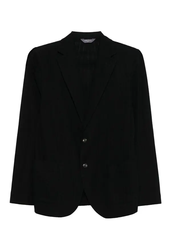 CIRCOLO 1901 Cotton Single Breasted Jacket - Black