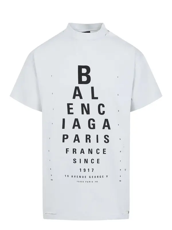 Balenciaga Optical Cotton T-shirt - White