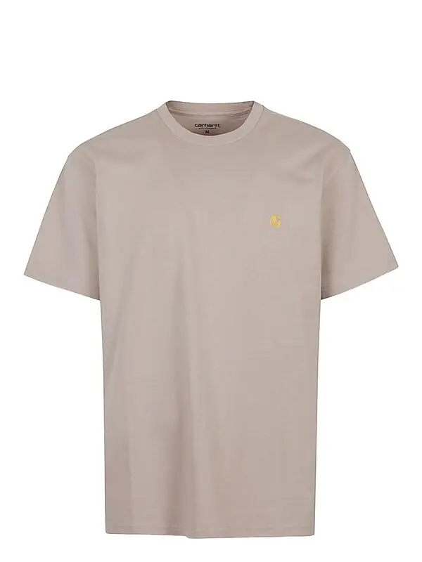 Carhartt Work In Progress Logo Cotton T Shirt - Beige