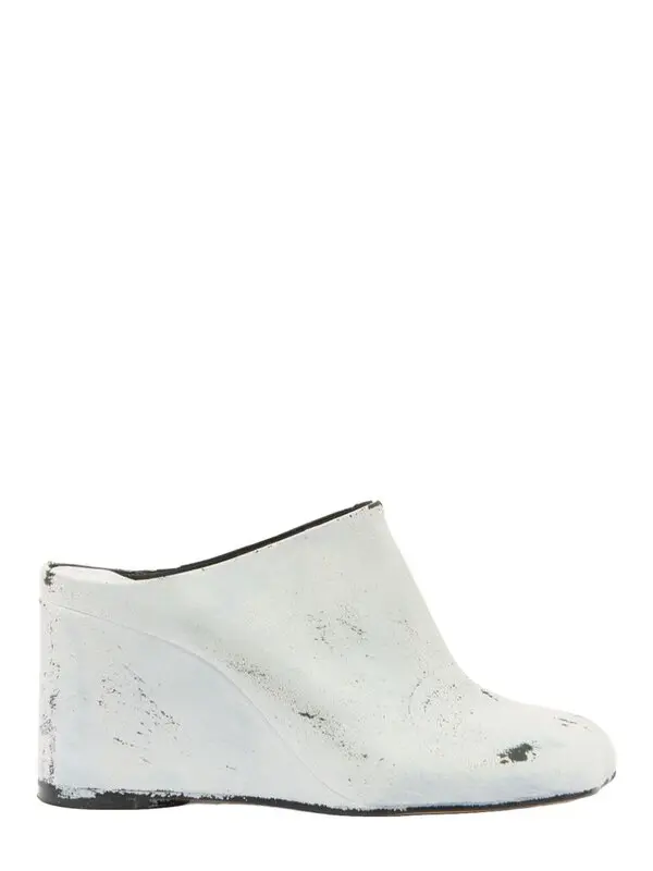 MAISON MARGIELA Leather Heel Mules - White