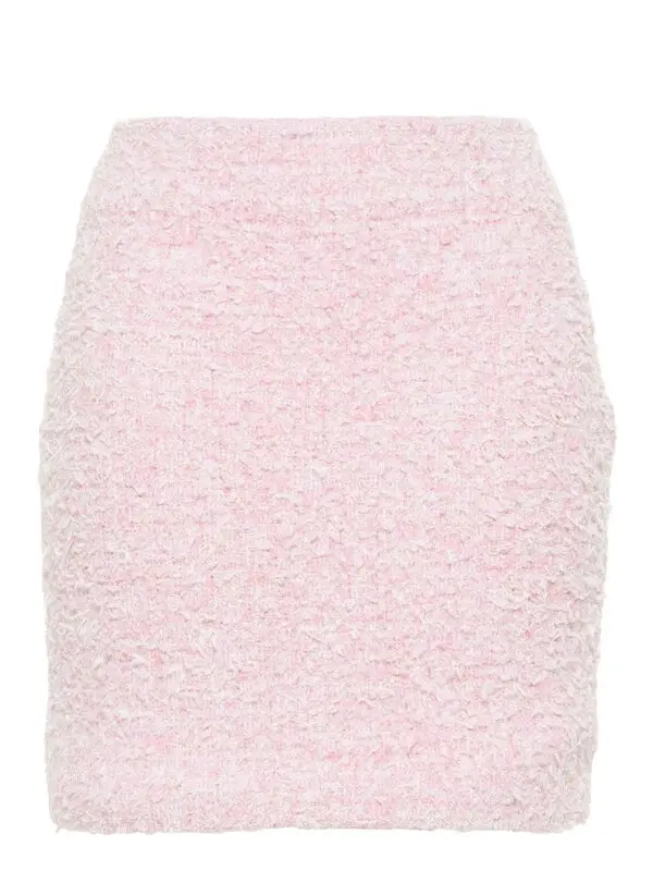 Balenciaga Tweed Mini Skirt - Pink