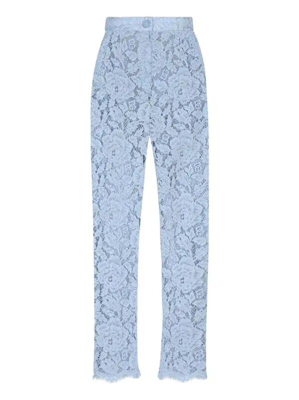 Dolce & Gabbana Cordonetto Lace Trousers - Clear Blue