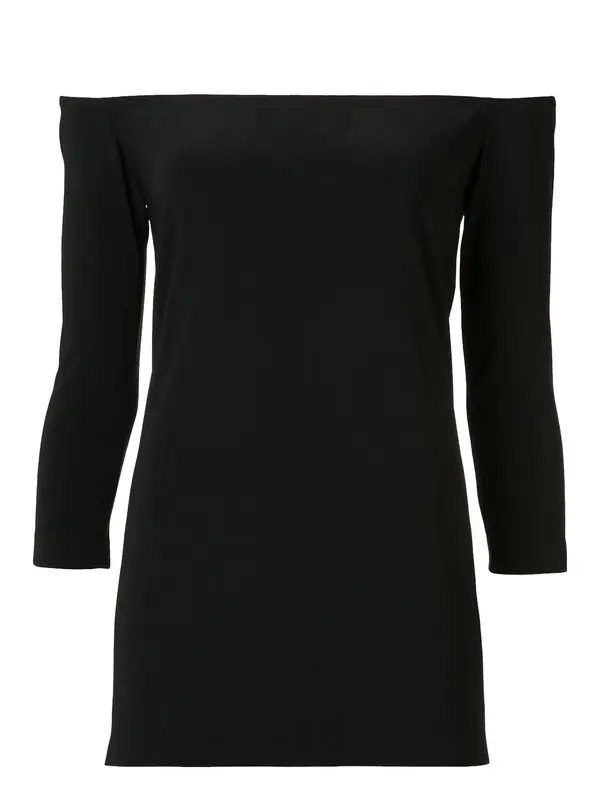 Norma Kamali Off-shoulder Jersey Top - Black