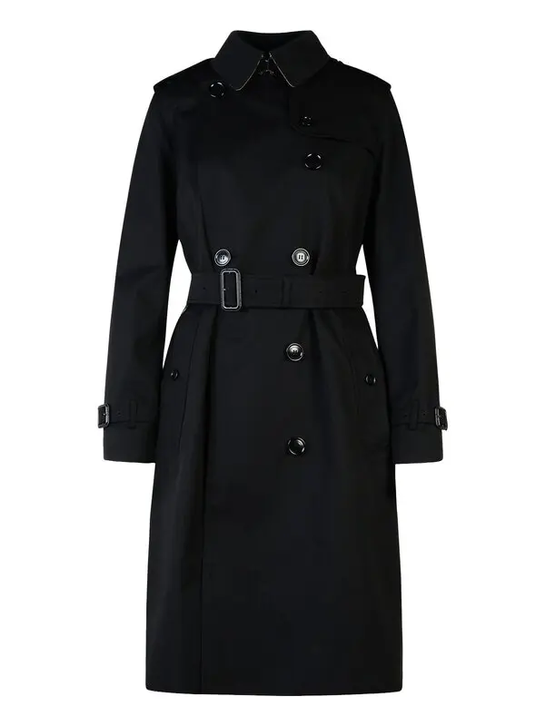 Burberry Kensington Polyester Trench Coat - Black