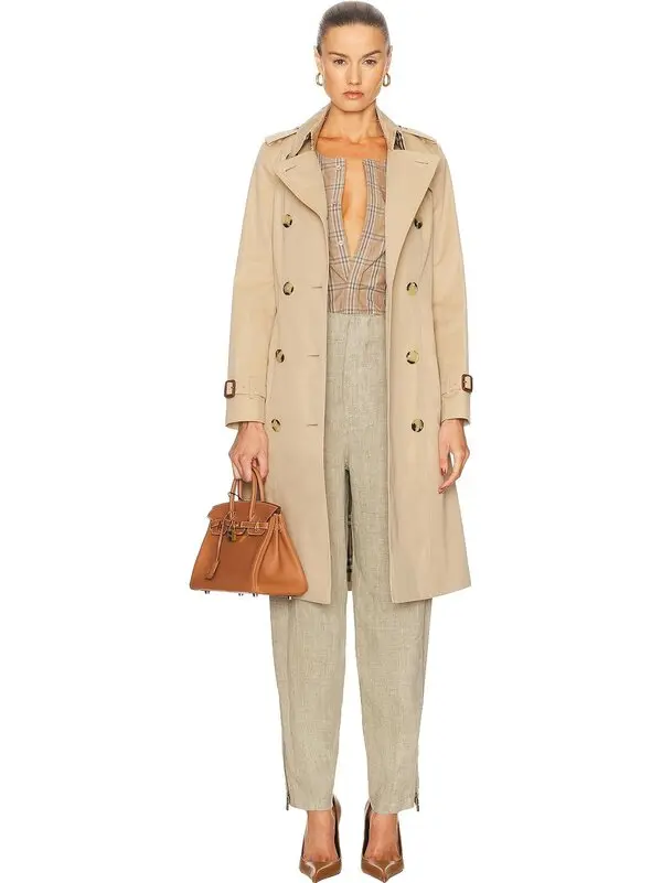 Burberry Chelsea Long Coat - Honey