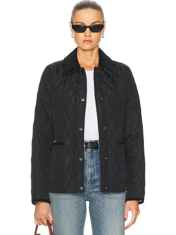 Burberry Dorset Coat - Black & Sand Ip Check