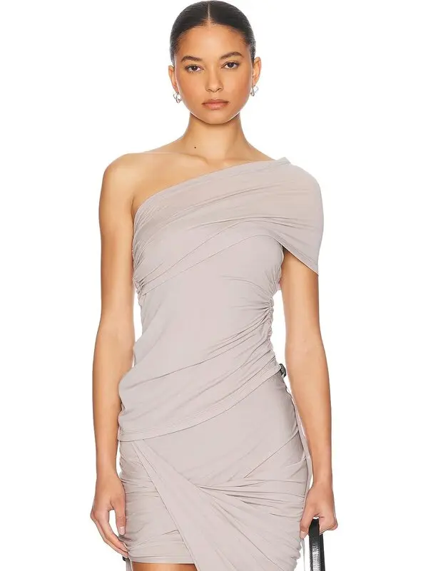 Helmut Lang One Shoulder Top - Grey Lavender
