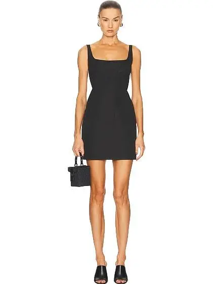 Marni Square Neck Mini Dress - Black