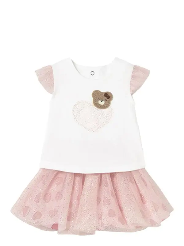 MAYORAL Baby Rose Skirt Set - Pink