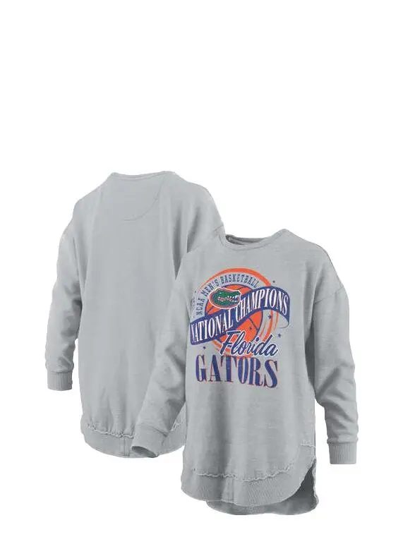 PRESSBOX Florida Gators 2025 Ncaa Basketball National Champions Pullover - Gray