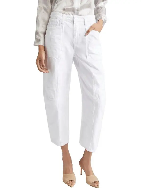 L'Agence Cody High-waist Barrel Leg Jeans - Blanc