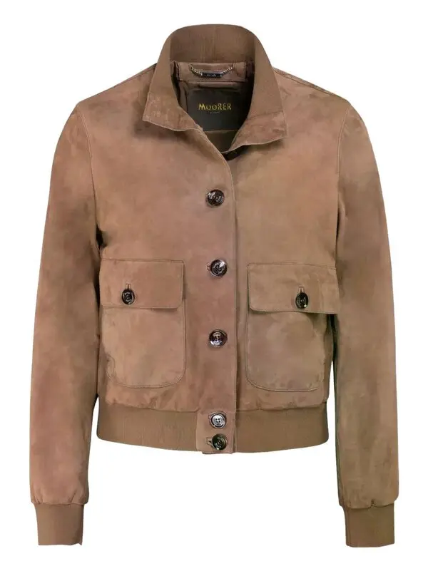 MOORER Leather Jacket - Brown