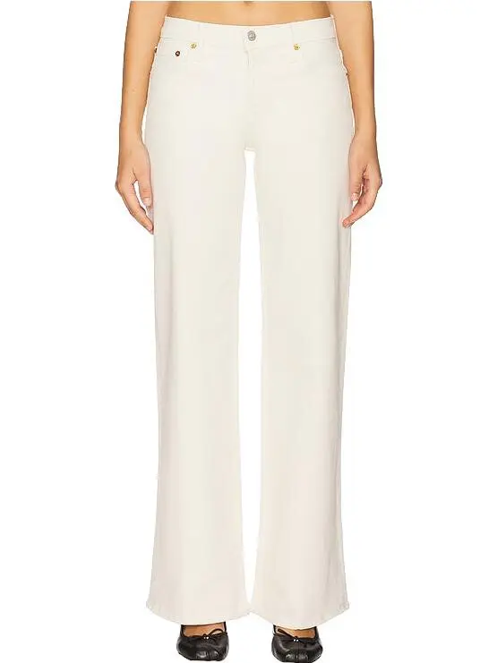 RE/DONE Mid Rise Wide Leg Jeans - Crema