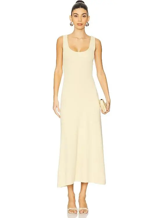 WeWoreWhat Ruched Strap Midi Dress - Wheat
