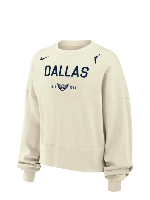 Nike Dallas Wings Phoenix Fleece Wnba Crew-neck Sweatshirt - White