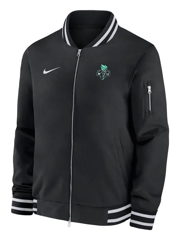 Nike New York Liberty Wnba Bomber Jacket - Black